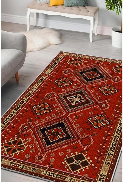 Serace Halı Dijital Baskılı, Yıkanabilir, Dokuma, Efektli, Klasik, Desenli, Halı