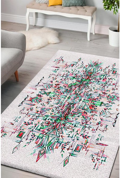 Serace Halı Dijital Baskılı, Yıkanabilir, Dokuma, Efektli, Klasik, Desenli, Halı