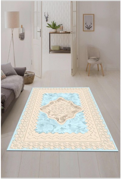 Serace Halı Dijital Baskılı, Yıkanabilir, Dokuma, Efektli, Klasik, Desenli, Halı