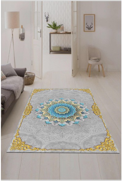 Serace Halı Dijital Baskılı, Yıkanabilir, Dokuma, Efektli, Klasik, Desenli, Halı