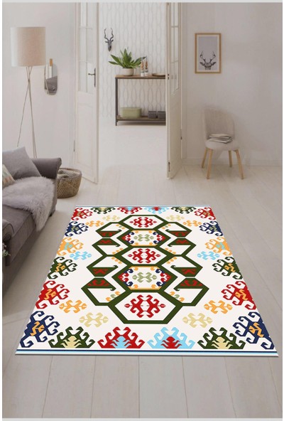 Serace Halı Dijital Baskılı, Yıkanabilir, Dokuma, Efektli, Klasik, Desenli, Halı