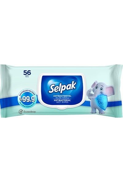 Selpak Antibakteriyel Islak Havlu 56'lı