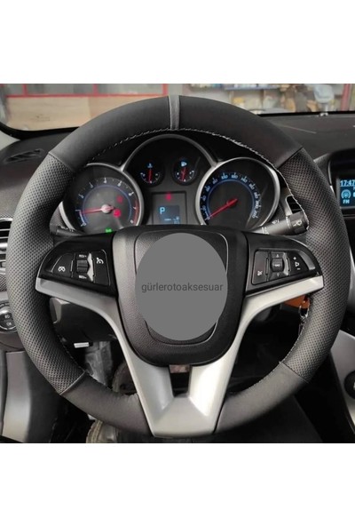 Gürler Oto Aksesuar Chevrolet Captiva Alkantra-Karbon Yüzüklü Direksiyon Kılıf Gri Ip Gürler Oto Aksesuar Chevrolet Captiva Alkantra-Karbon Yüzüklü Direksiyon Kılıf Gri Ip