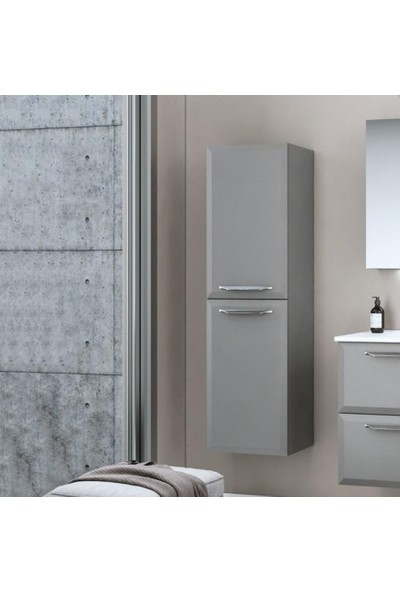 Orka Nuvola 40 cm Antrasit Banyo Boy Çamaşır Dolabı