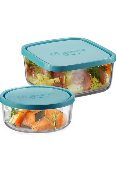 Bormioli Rocco Frigoverre Kapaklı, Cam Saklama Kabı 2 Li