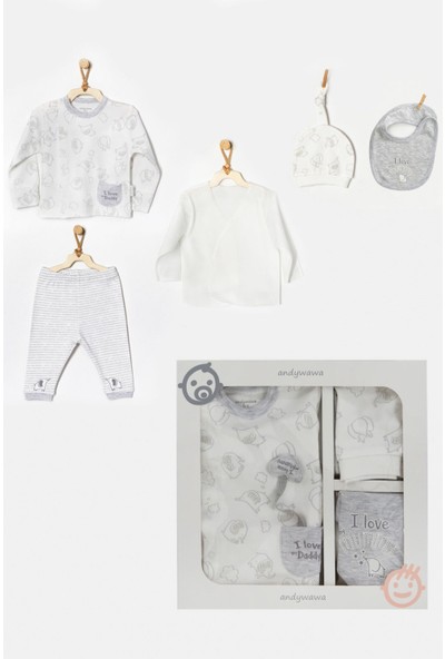 Andywawa AC22170 Bebek Gri Melanj 5'li Hastane Çıkışı