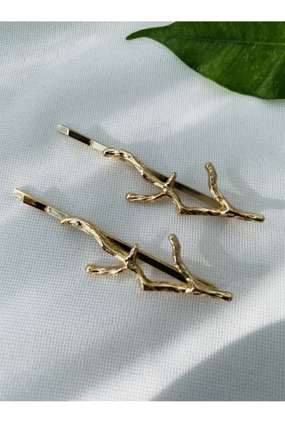 Populer Problems Retrobird Ikili Dal Motifli Toka Set Kadın Gold Populer Problems Retrobird Ikili Dal Motifli Toka Set Kadın Gold