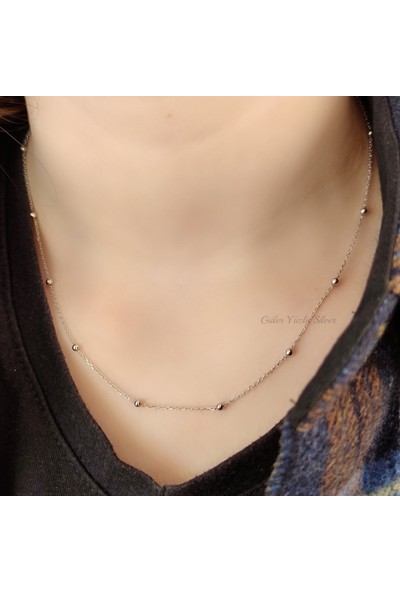 Güler Yüzlü Silver Top Top Gümüş Zincir