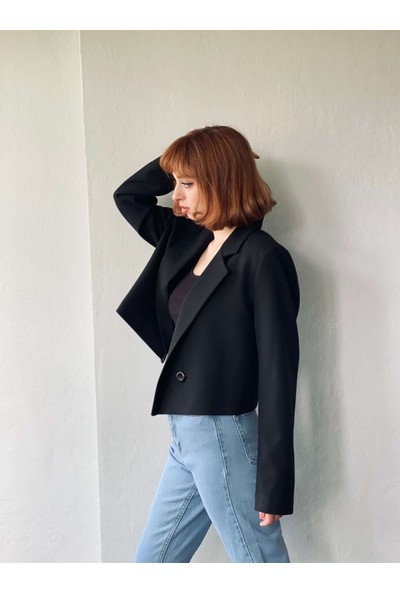 Retrobird Kısa Retro Model Ceket Kadın Siyah