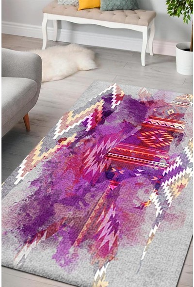 Serace Halı Dijital Baskılı, Yıkanabilir, Dokuma, Efektli, Klasik, Desenli, Halı