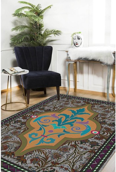 Serace Halı Dijital Baskılı, Yıkanabilir, Dokuma, Efektli, Klasik, Desenli, Halı