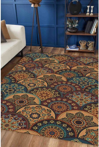 Serace Halı Dijital Baskılı, Yıkanabilir, Dokuma, Efektli, Klasik, Desenli, Halı,kaymaz Taban, Patchwork, Etnik