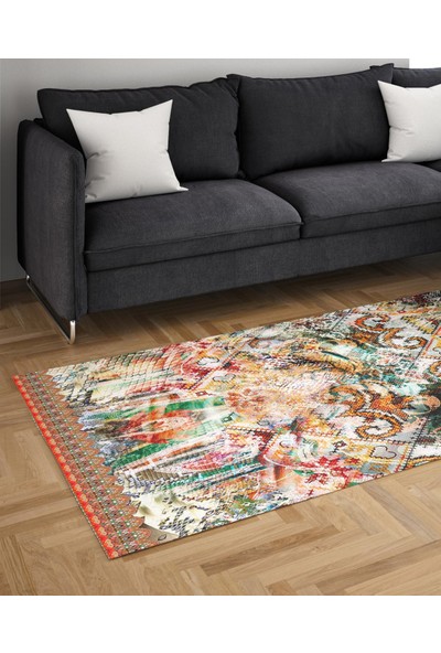 Serace Halı Dijital Baskılı, Yıkanabilir, Dokuma, Efektli, Klasik, Desenli, Halı