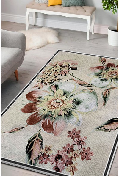 Serace Halı Dijital Baskılı, Yıkanabilir, Dokuma, Efektli, Klasik, Desenli, Halı,kaymaz Taban