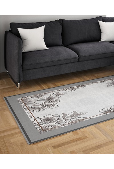 Serace Halı Dijital Baskılı, Yıkanabilir, Dokuma, Efektli, Klasik, Desenli, Halı,kaymaz Taban