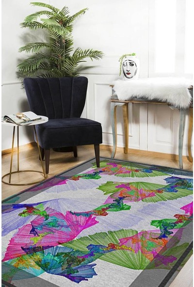 Serace Halı Dijital Baskılı, Yıkanabilir, Dokuma, Efektli, Klasik, Desenli, Halı,kaymaz Taban