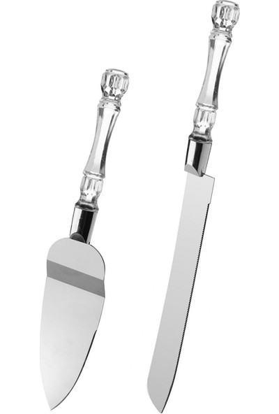 Rebber Akrilik Kristal Saplı Lüx Pasta Seti, Paslanmaz Lüx Pasta Seti Rebber Akrilik Kristal Saplı Lüx Pasta Seti, Paslanmaz Lüx Pasta Seti