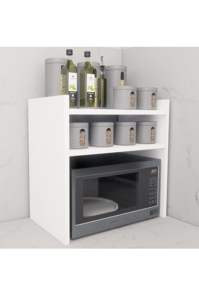 Morela Mobilya Morela Tezgah Üstü Mikrodalga Fırına Uyumlu raf