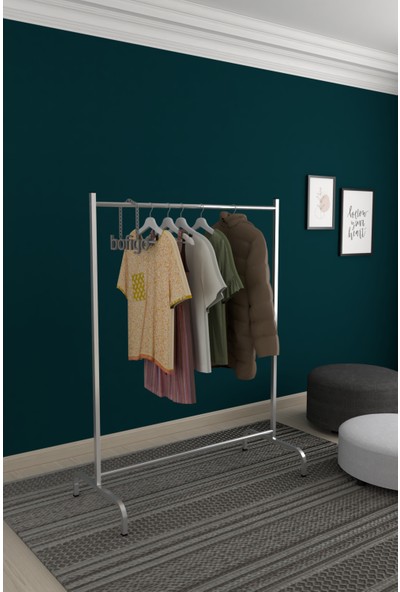 Bofigo Konfeksiyon Askısı Ayaklı Askılık Elbise Askılığı Metalik Gri Bofigo Konfeksiyon Askısı Ayaklı Askılık Elbise Askılığı Metalik Gri