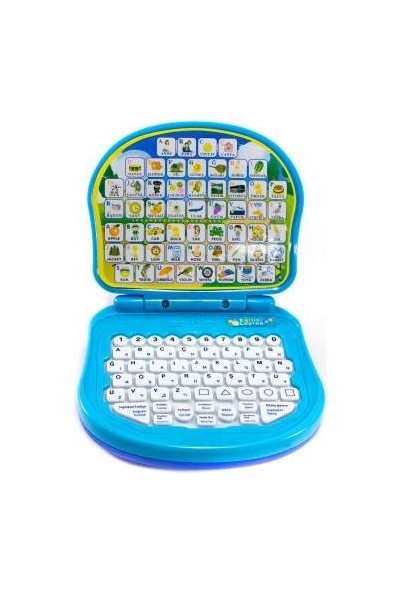 Erzi Oyuncak Mini Laptop Melek Laptop Türkçe Ingilizce Eğitici Mavi 21 cm Erzi Oyuncak Mini Laptop Melek Laptop Türkçe Ingilizce Eğitici Mavi 21 cm