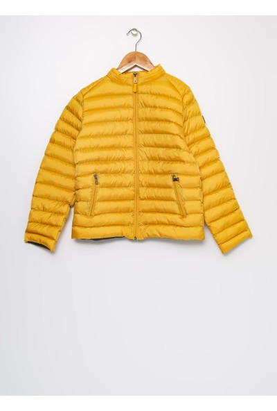 Lee Cooper Dik Yaka Düz Sarı Erkek Çocuk Mont