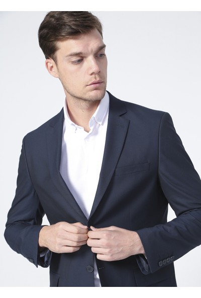 Fabrika Comfort Ceket Yaka Regular Fit Düz Lacivert Erkek Takım Elbise Fabrika Comfort Ceket Yaka Regular Fit Düz Lacivert Erkek Takım Elbise