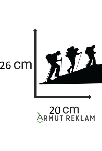 Armut Reklam Dağcı Sticker 26 x 20 cm