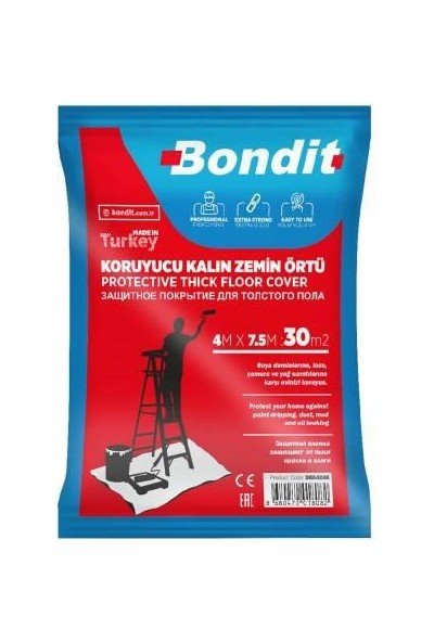 Bondit Koruyucu Naylon Hışır Boya Örtü Şeffaf 50 M2