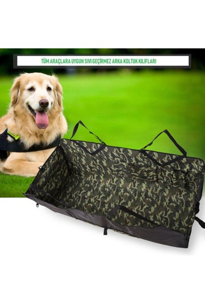 Markaflex Sıvı Geçirmez Oto Kedi Köpek Evcil Hayvan Arka Koltuk Koruyucu Örtüsü