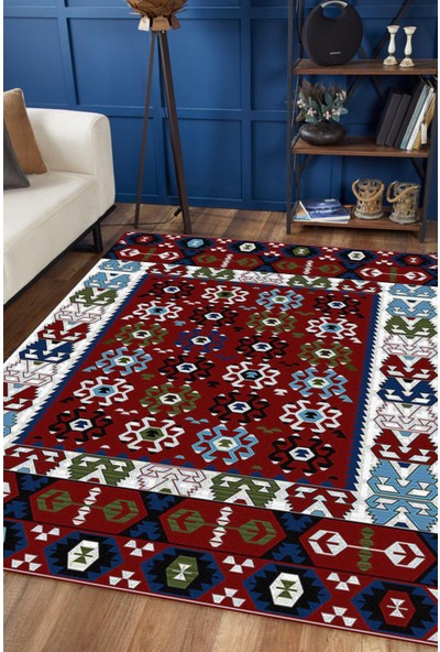 Serace Halı Dijital Baskılı, Yıkanabilir, Dokuma, Efektli, Klasik, Desenli, Halı,kaymaz Taban