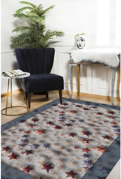 Serace Halı Dijital Baskılı, Yıkanabilir, Dokuma, Efektli, Klasik, Desenli, Halı,kaymaz Taban