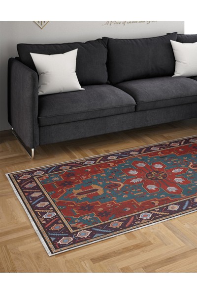 Serace Halı Dijital Baskılı, Yıkanabilir, Dokuma, Efektli, Klasik, Desenli, Halı,kaymaz Taban