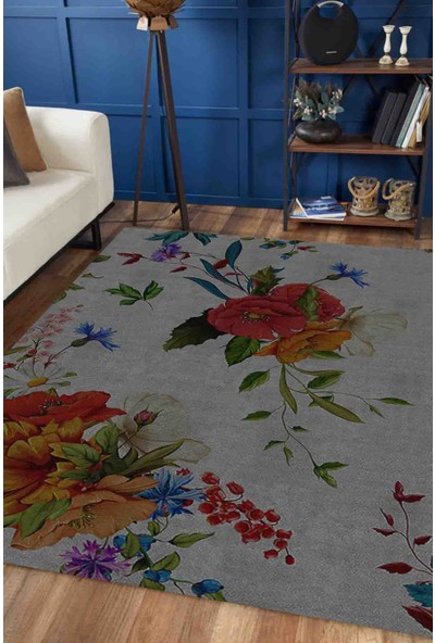 Serace Halı Dijital Baskılı, Yıkanabilir, Dokuma, Efektli, Klasik, Desenli, Halı,kaymaz Taban