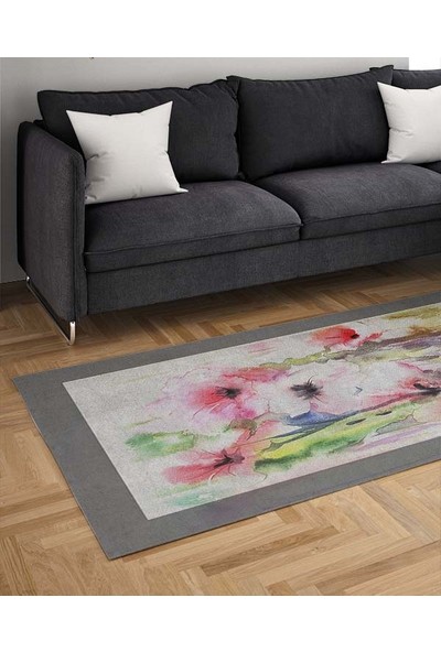 Serace Halı Dijital Baskılı, Yıkanabilir, Dokuma, Efektli, Klasik, Desenli, Halı,kaymaz Taban