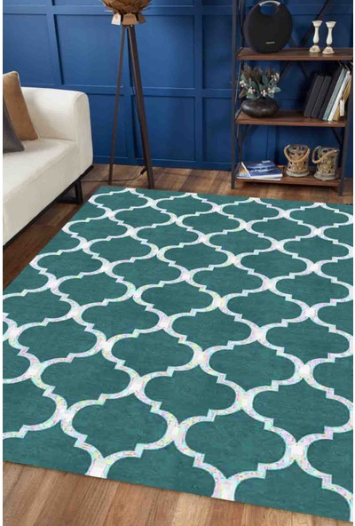 Serace Halı Dijital Baskılı, Yıkanabilir, Dokuma, Efektli, Klasik, Desenli, Halı,kaymaz Taban