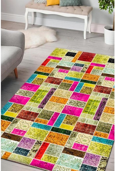 Serace Halı Dijital Baskılı, Yıkanabilir, Dokuma, Efektli, Klasik, Desenli, Halı,kaymaz Taban