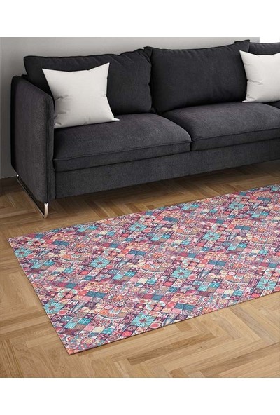 Serace Halı Dijital Baskılı, Yıkanabilir, Dokuma, Efektli, Klasik, Desenli, Halı,kaymaz Taban