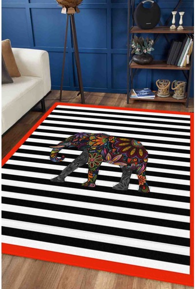 Serace Halı Dijital Baskılı, Yıkanabilir, Dokuma, Efektli, Klasik, Desenli, Halı,kaymaz Taban