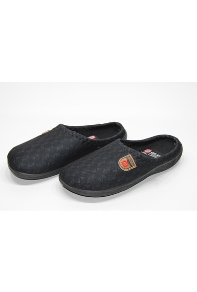 Gezer Yumuşak Kaymaz Taban Erkek Önü Kapalı Pelüş Ev Terliği