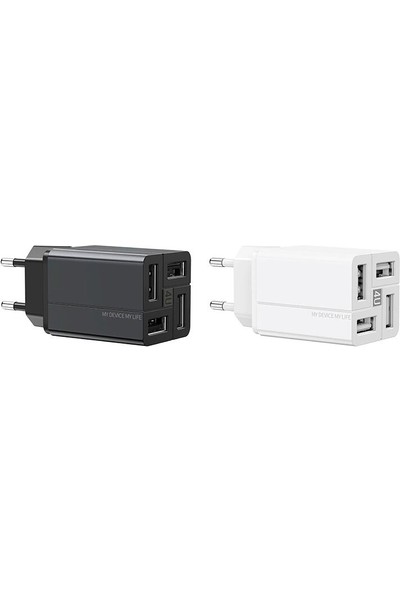 Zuidid Rmx 44 100W 3.4A 4 USB Portlu Hızlı Şarj Adaptörü - Beyaz