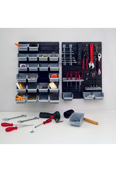 Shey Port-Bag DP01 Duvar Paneli Seti 43 Parça Organizer Avadanlık Shey Port-Bag DP01 Duvar Paneli Seti 43 Parça Organizer Avadanlık