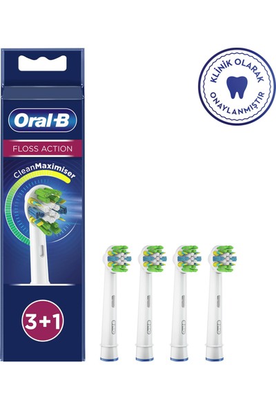 Oral-B Floss Action 3+1 Cleanmaximizer Teknolojili Yedek Fırça Başlığı Oral-B Floss Action 3+1 Cleanmaximizer Teknolojili Yedek Fırça Başlığı