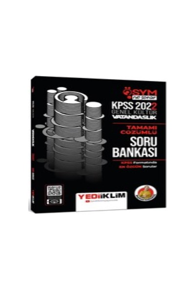 Yediiklim Yayınları Yediiklim YAYINLARI 2022 KPSS  genel Kültür Ösym Ne Sorar Vatandaşlık Tamamı Çözümlü Soru Bankası