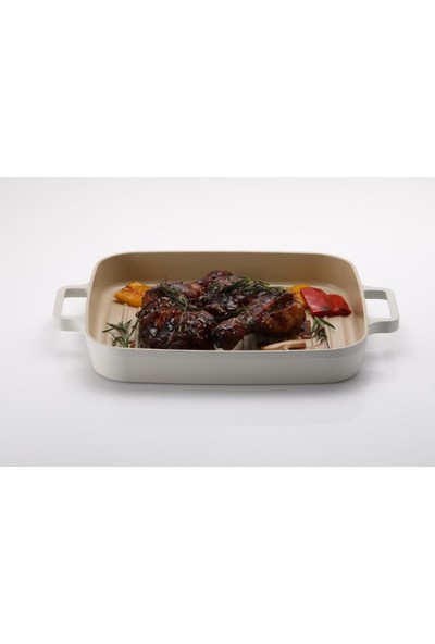 Neoflam D-NEOF128G Fika Dikdörtgen Alüminyum Grill Tava 28 cm. Neoflam D-NEOF128G Fika Dikdörtgen Alüminyum Grill Tava 28 cm.