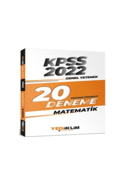 Yediiklim Yayınları 2022 KPSS Genel Yetenek Matematik Tamamı Çözümlü 20 Deneme Sınavı Yediiklim Yayınları 2022 KPSS Genel Yetenek Matematik Tamamı Çözümlü 20 Deneme Sınavı