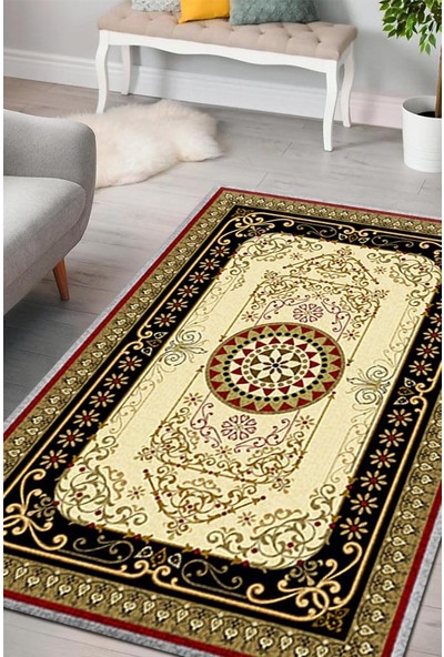 Serace Halı Dijital Baskılı, Yıkanabilir, Dokuma, Efektli, Klasik, Desenli, Halı,kaymaz Taban