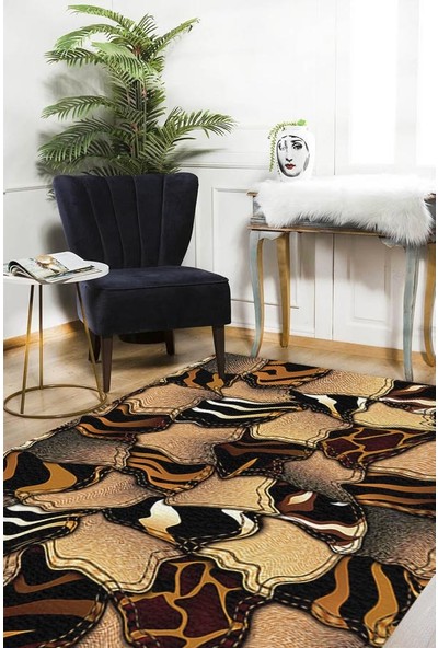 Serace Halı Dijital Baskılı, Yıkanabilir, Dokuma, Efektli, Klasik, Desenli, Halı,kaymaz Taban