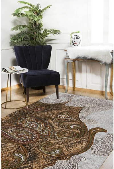 Serace Halı Dijital Baskılı, Yıkanabilir, Dokuma, Efektli, Klasik, Desenli, Halı,kaymaz Taban