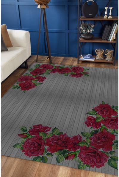 Serace Halı Dijital Baskılı, Yıkanabilir, Dokuma, Efektli, Klasik, Desenli, Halı,kaymaz Taban