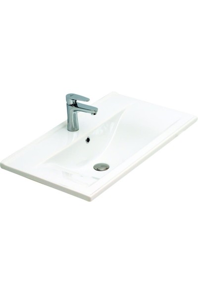 Alvit Thın 80 cm Dolap Uyumlu Düz Lavabo Alvit Thın 80 cm Dolap Uyumlu Düz Lavabo